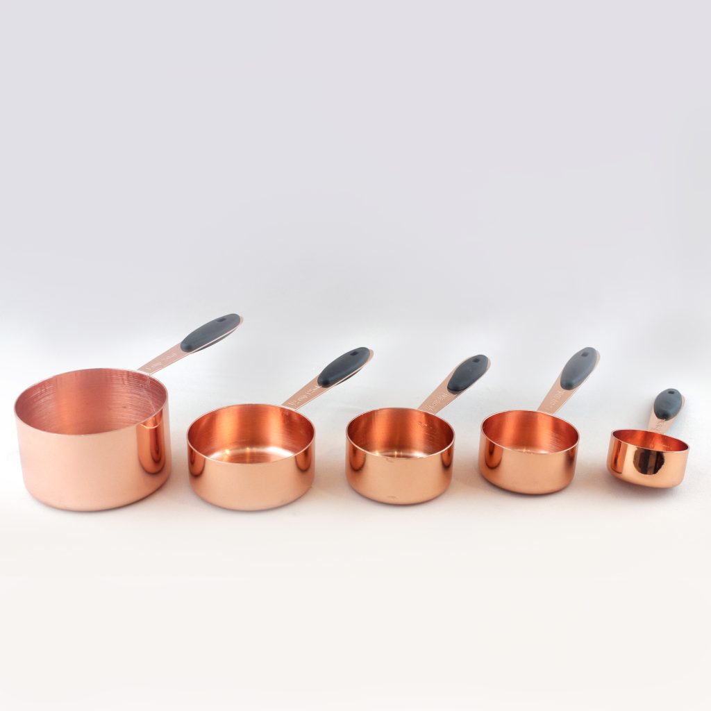 Copper Plated Measuring Cup Set of 5 - Pantry Magic