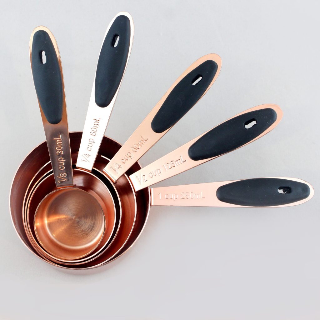 Copper Plated Measuring Cup Set of 5 - Pantry Magic