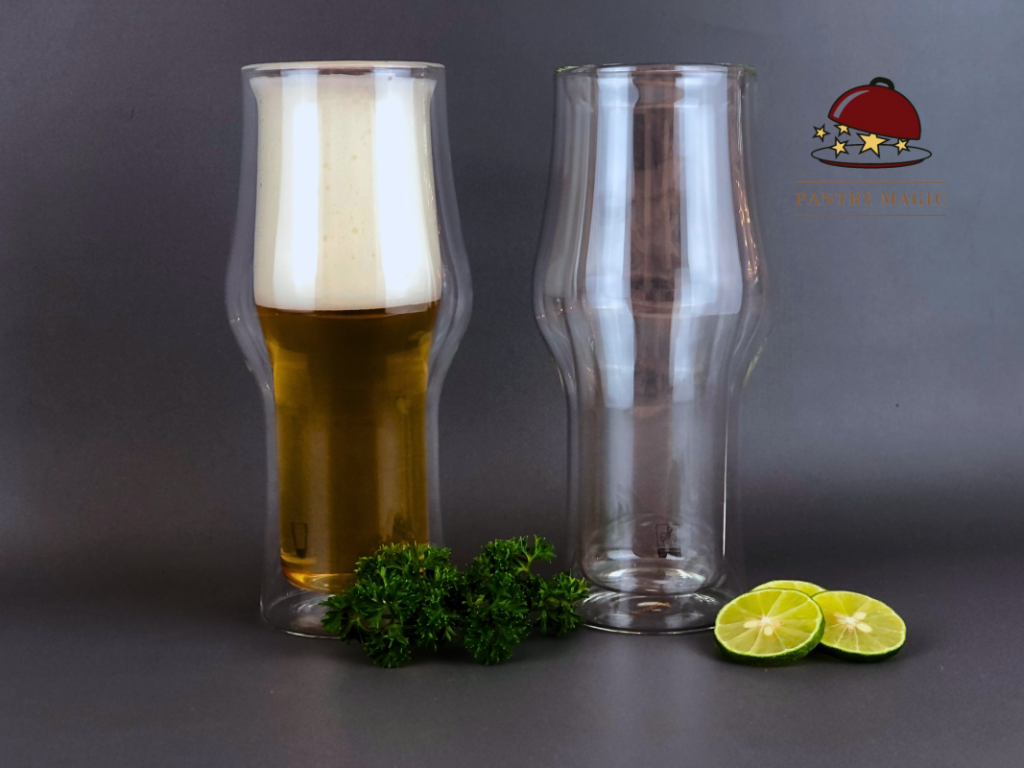 PM Borosilicate Double Wall Beer Glass Set 2 - Pantry Magic