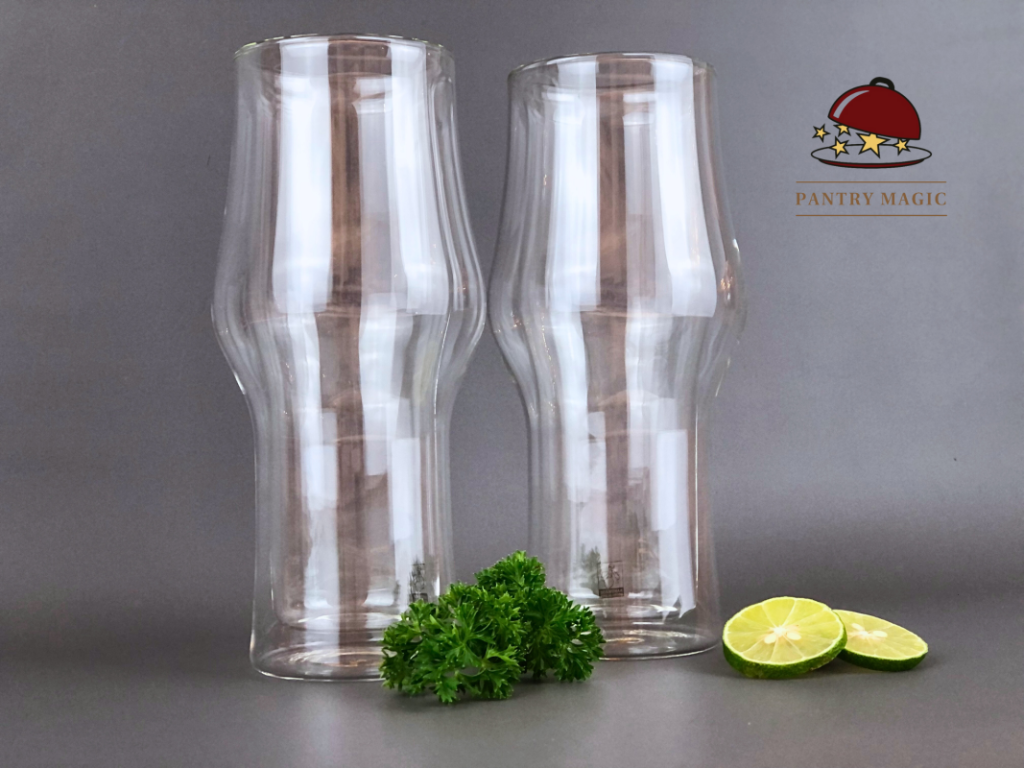 PM Borosilicate Double Wall Beer Glass Set 2 - Pantry Magic