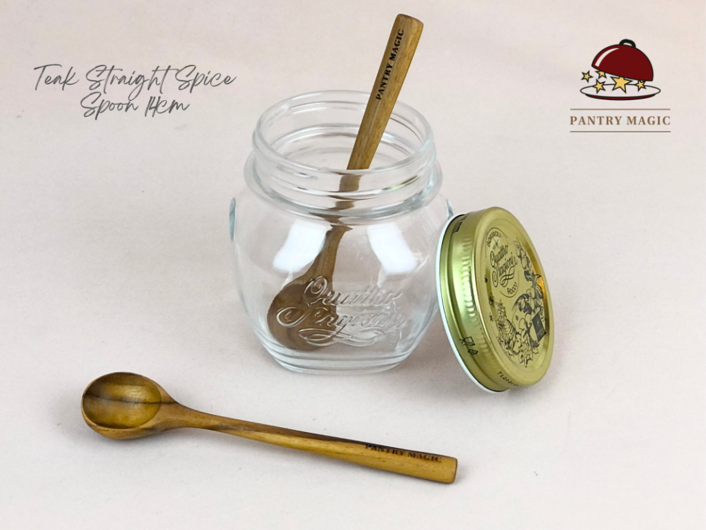 Pantry Magic Teak straight spice spoon 14cm - Pantry Magic